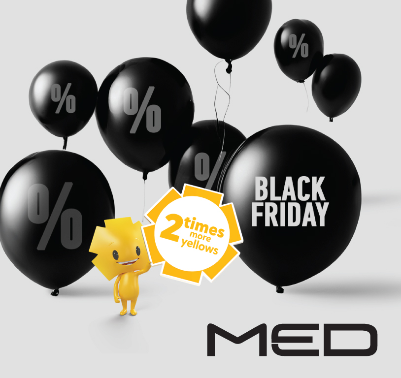 Earn 2times more yellows at MED stores!