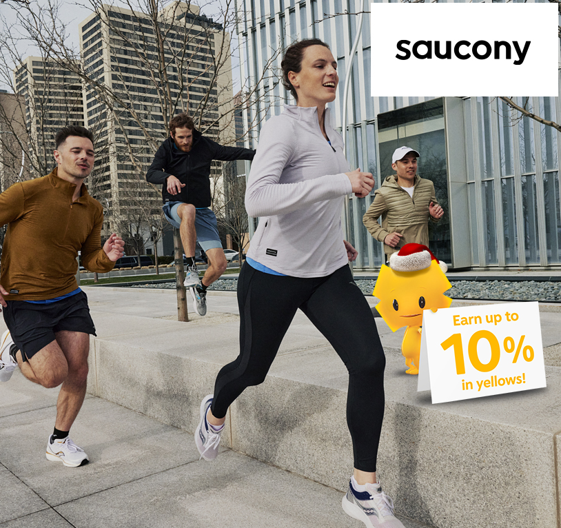 Run for shopping with 20% in yellows, at Saucony stores