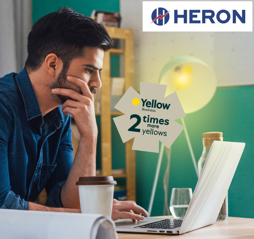 Earn 2 times more yellows at HERON as a Yellow Business Member